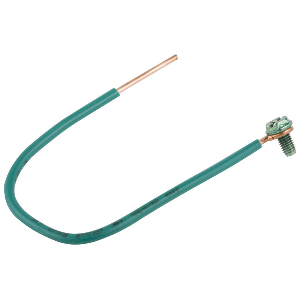 RACO 996 8 Inch 12 AWG Solid Copper Green Grounding Pigtail | Cooper ...