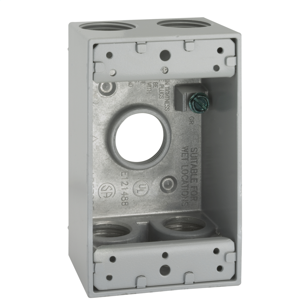 Raco 5331-0 Single Gang Weatherproof Box, (5) 3/4" Outlets | Cooper ...