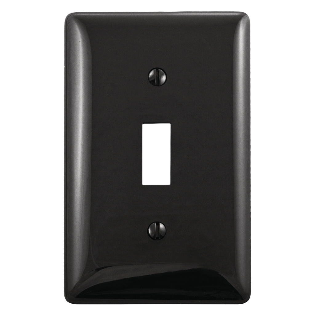 Hubbell NP1BK 1-Gang Black Nylon Standard 1-Toggle Switch Wallplate ...
