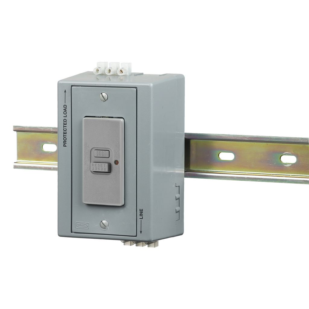 Hubbell DRUBGFI20BFACDIN-R UTL BOX, 20A 125V, BF GFCI, w/AC, GY ...