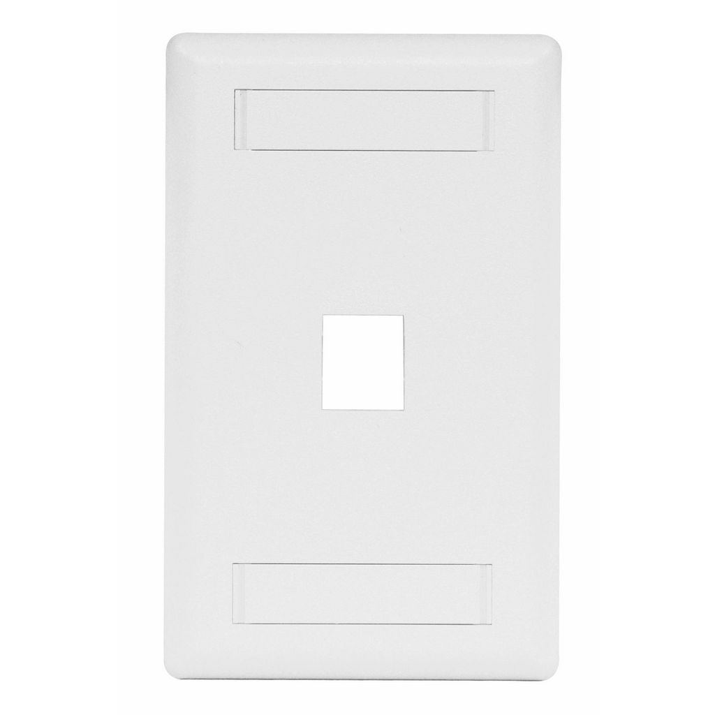 Hubbell IFP11W 1-Gang White 1-Port Data Communication Face Plate ...
