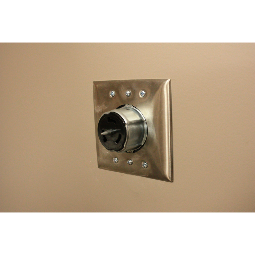 Hubbell CS8369 50A 3Ph 250V AC Twist-Lock Black Single Flush Receptacle ...