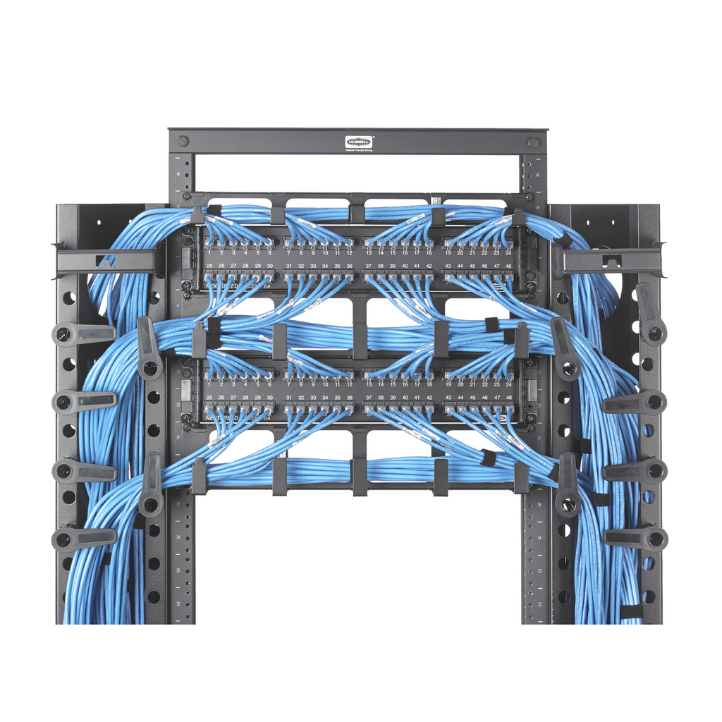 Hubbell Wiring Devices HS23C 2 Rack Unit 3 Inch Extension Horizontal Cable Management | Cooper ...