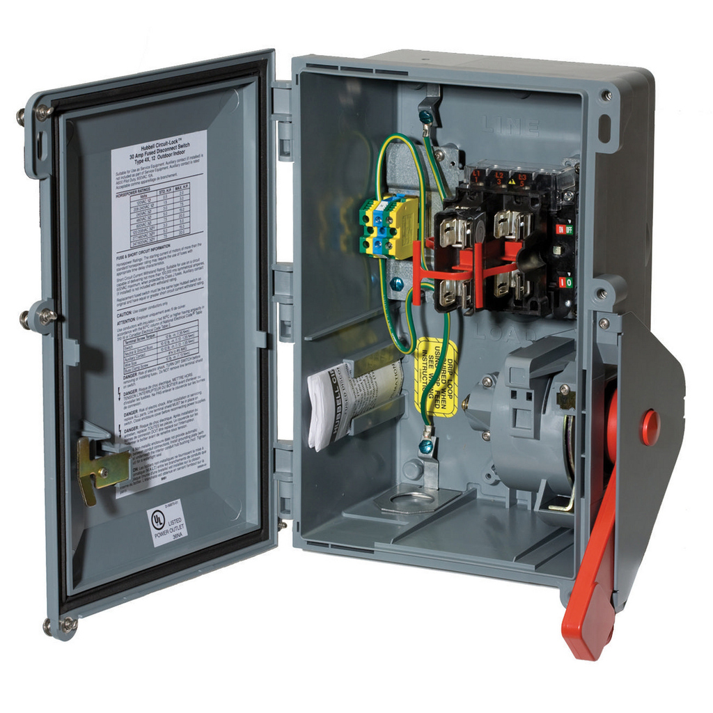 Hubbell FDS30 30 A Fused Disconnect Switch | Cooper Electric