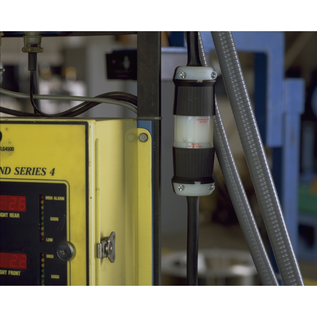 Hubbell HBL2733 30A 3Ph 480V AC Twist-Lock INSULGRIP Black & White ...