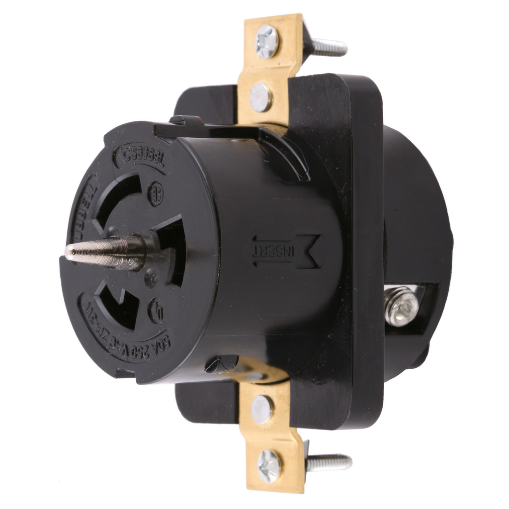 Locking Devices, Twist-Lock®, Economy, Receptacle, 50A 3-Phase Delta ...