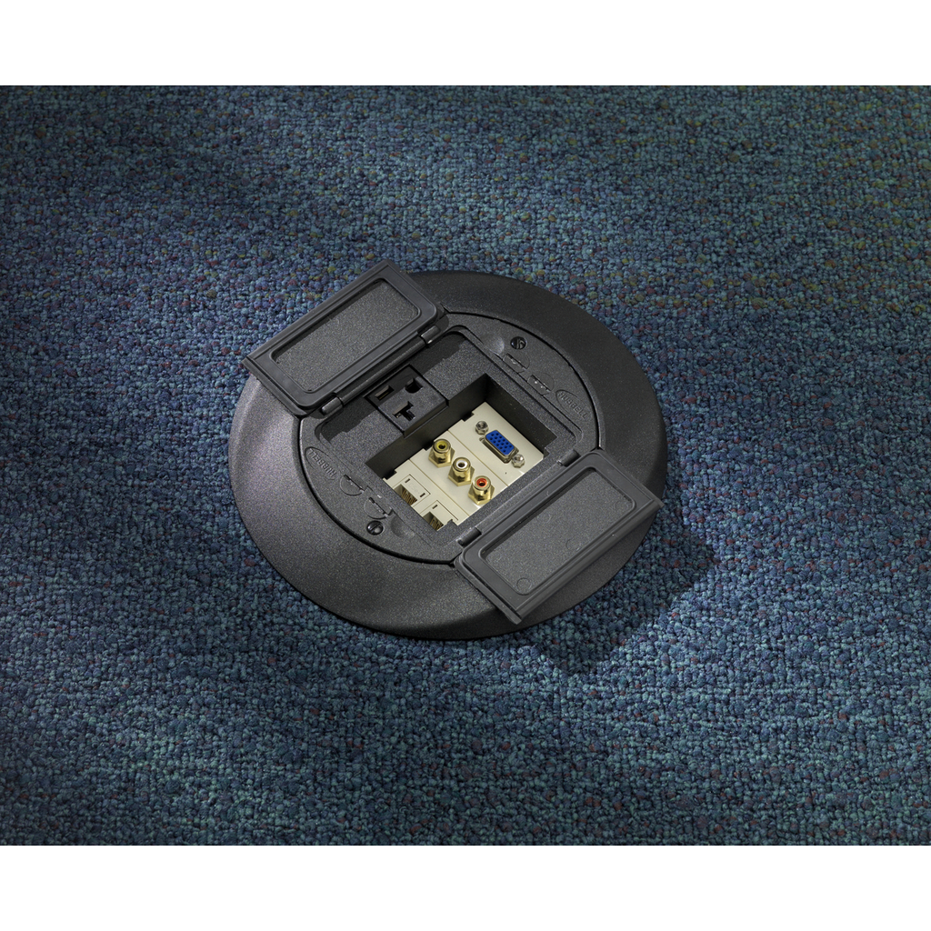 Hubbell S1CFCBL Black Cast Aluminum Concrete Floor Fire Rated Poke ...