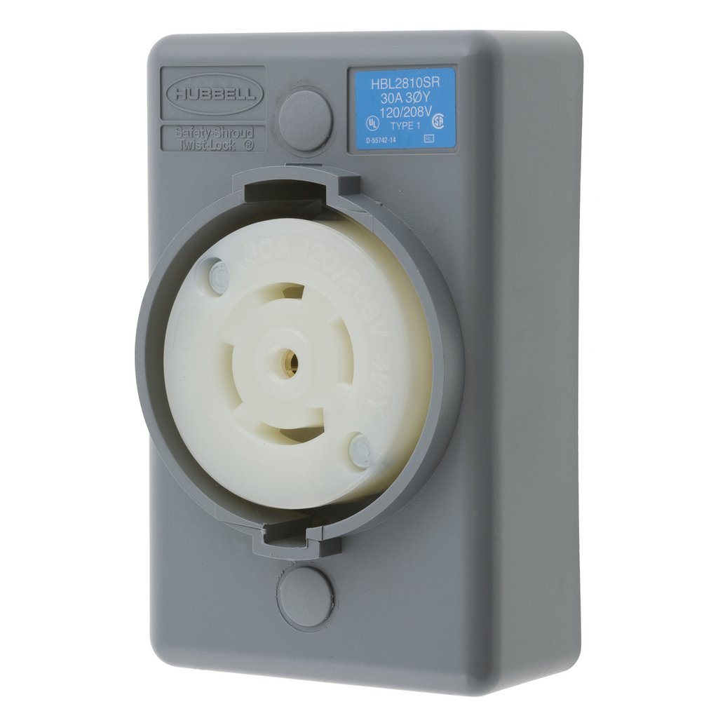 HCI HBL2810SR LKG S/SHRD RCPT, L21- | Cooper Electric