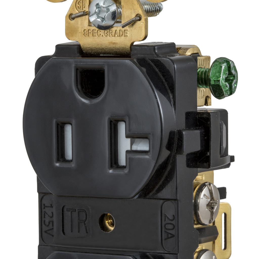 Hubbell HBL5362 Brown 20A 125V Duplex Receptacle. Extra Heavy Duty ...