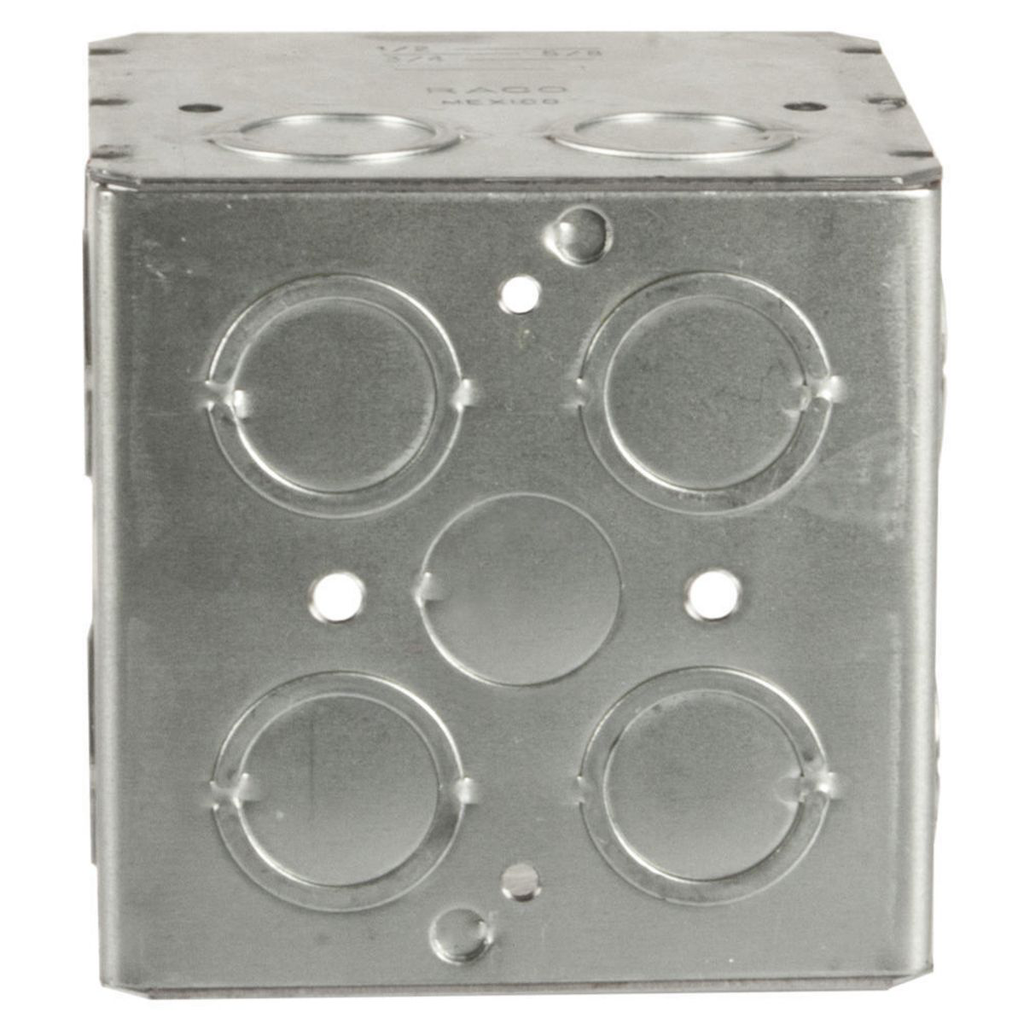 Raco 256 3-3/4" Square Box, Large capacity, Welded, 3-1/2" Deep, (16) 1 ...