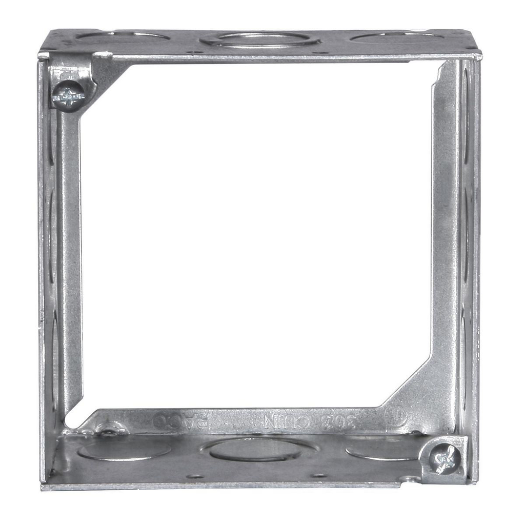 Raco 207 4" Square Extension Ring, Welded, 2-1/8" Deep, Six 1/2 and Six ...