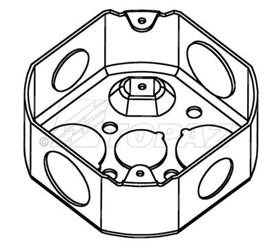 TPZ G4454 4" OCT BOX STL GSB 1/2" & | Cooper Electric