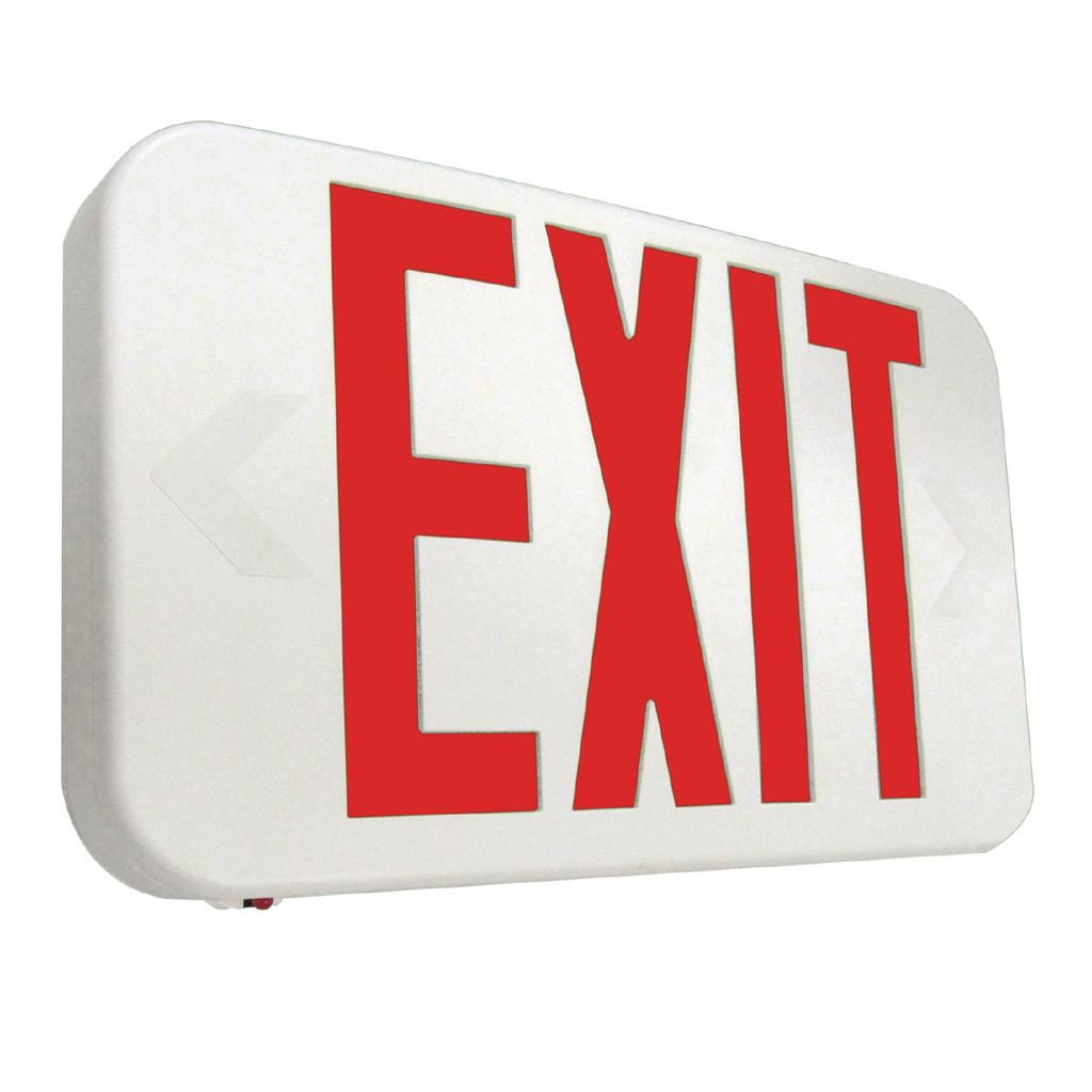 Sure-Lites APX7R LED Exit Sign, Nickel Cadmium Battery, White Housing w ...