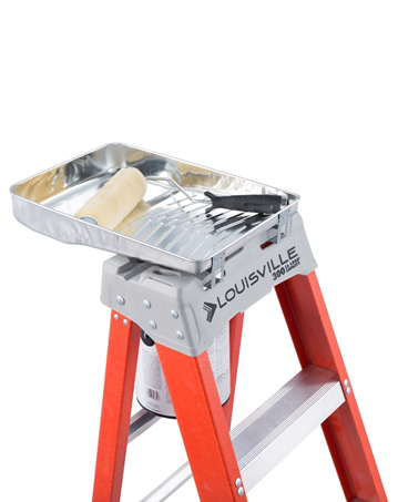 Louisville Ladder FS1510 10ft Fiberglass Step Ladder, 300lb Load ...