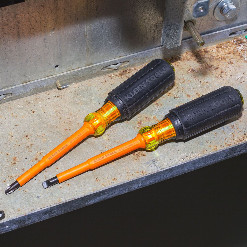 Screwdriver Set, 1000V Insulated Slotted and Phillips, 2-Piece