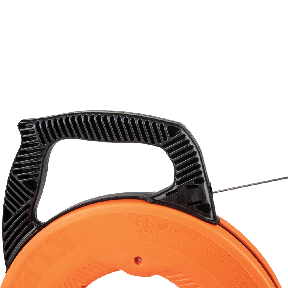 Klein 56341 1 4 Wide Stainless Steel Fish Tape 240ft 73m Tape Double Loop World Electric Supply