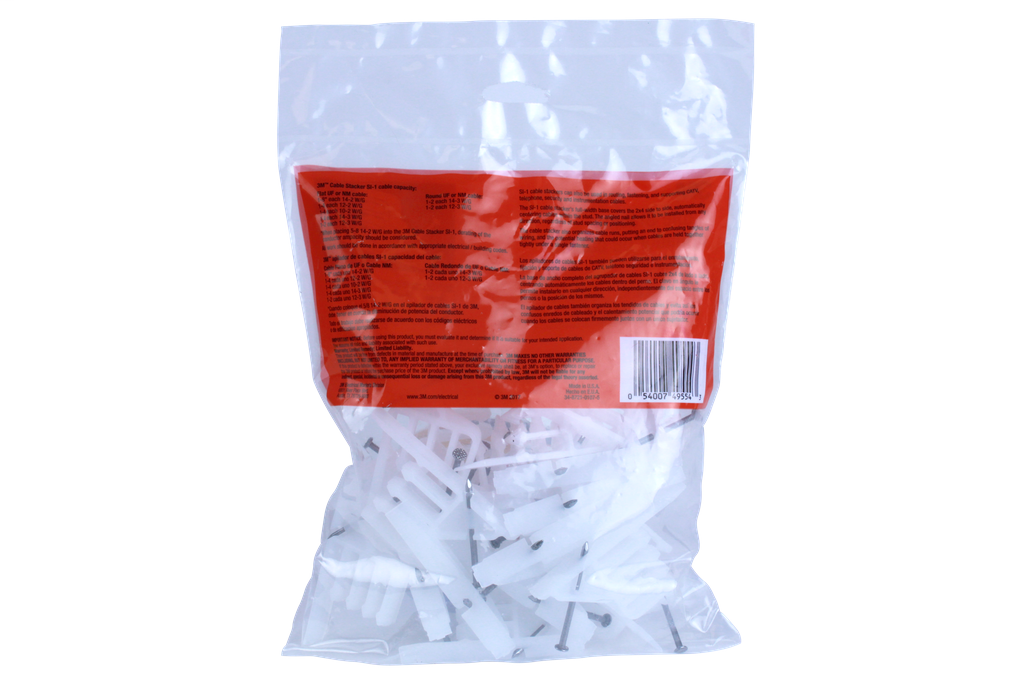 3M SI-1 Plastic Cable Stacker, White | Cooper Electric