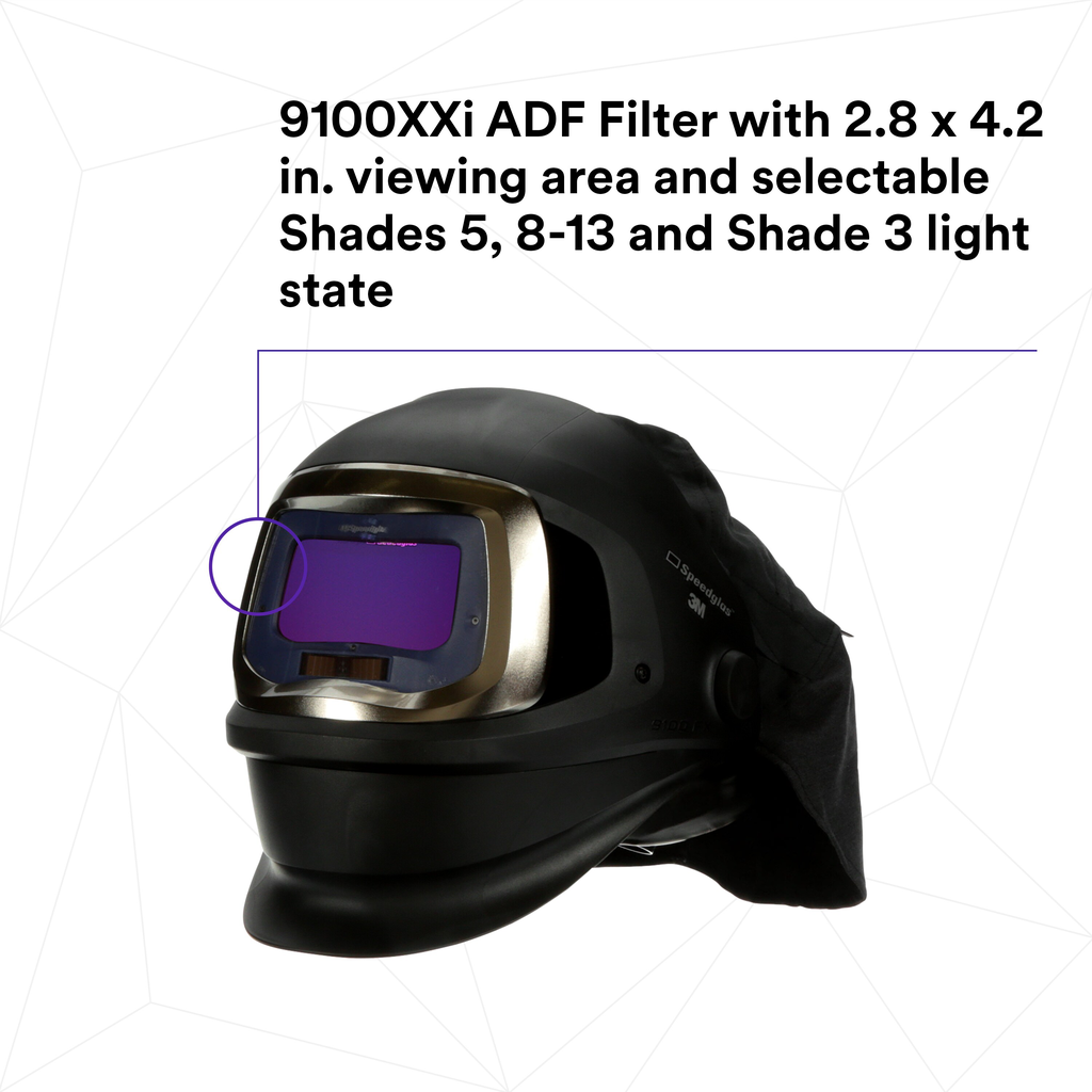 3M Adflo Powered Air Purifying Respirator HE System w 3M Speedglas Welding Helmet 9100 FX-Air ...