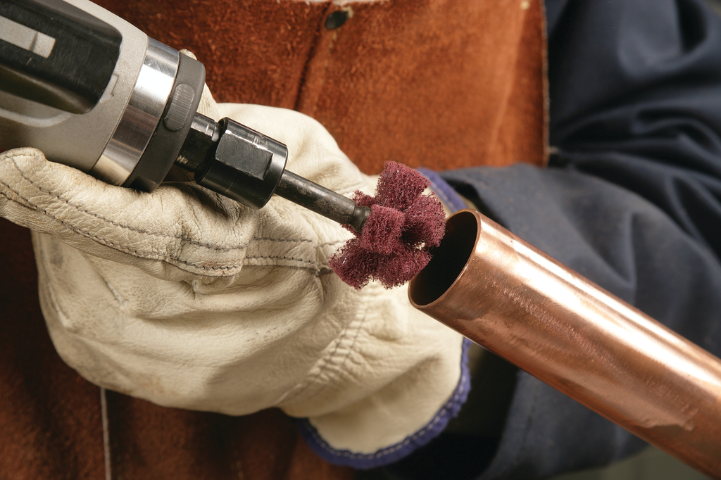 Scotch-Brite Cross Buff, 1 in x 3/8 in x 2 PLY x 8-32 High Strength A ...