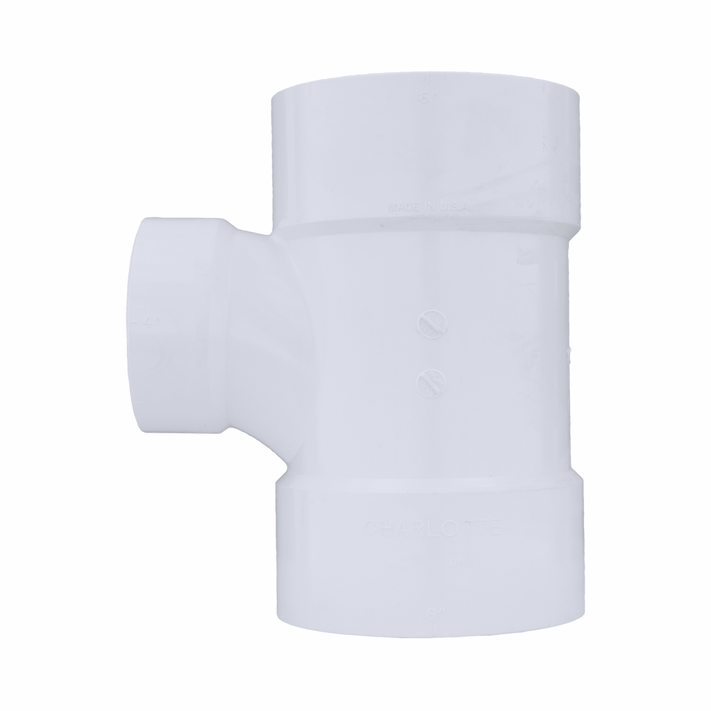 6 x 6 x 4 DWV SANITARY TEE REDUCING