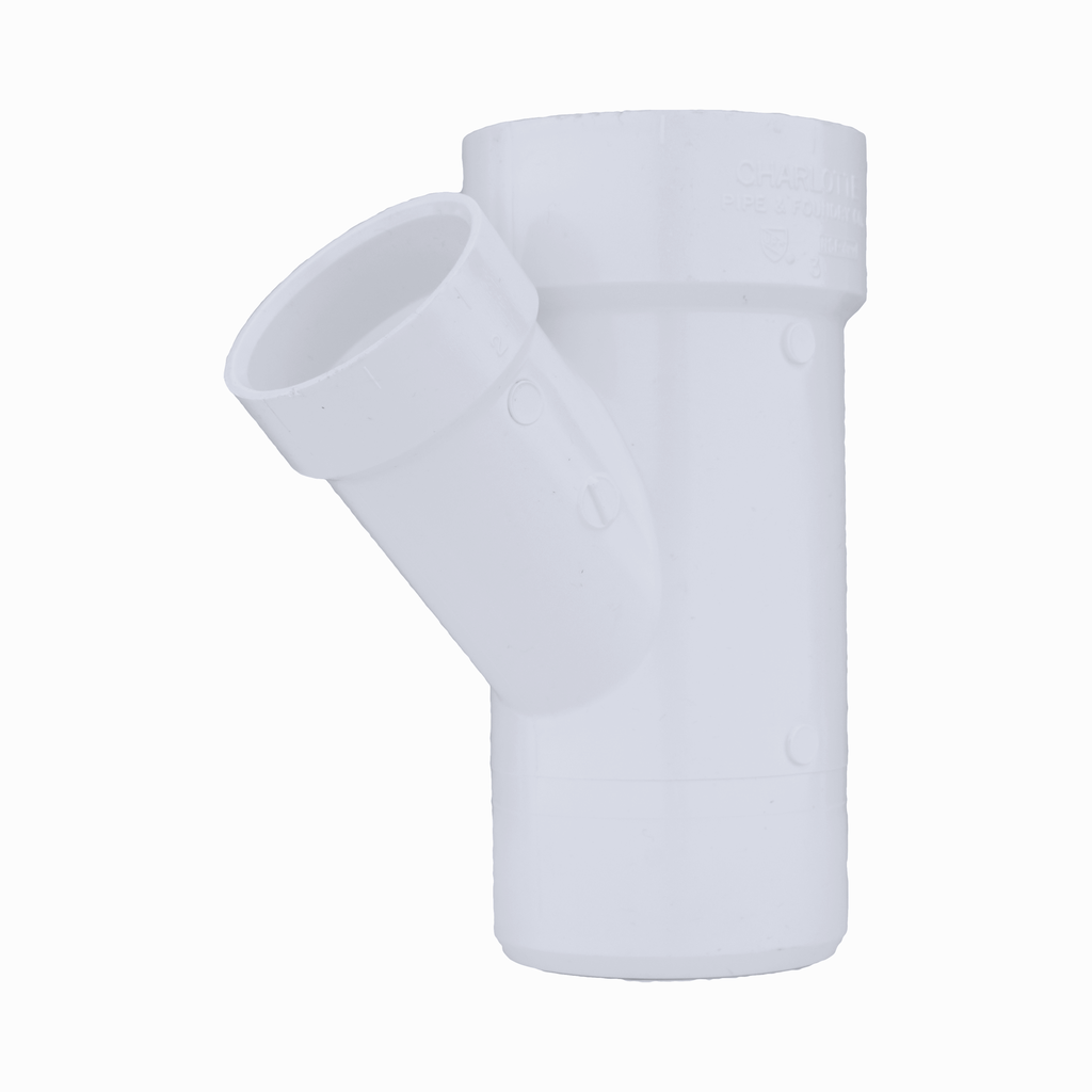 4" x 4" x 2" PVC DWV STREET WYE - Charlotte Pipe - Republic Plumbing ...