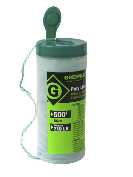 Greenlee 430-500 Green Tracer Polyfiber Spiral Wrap Fishing System Poly ...