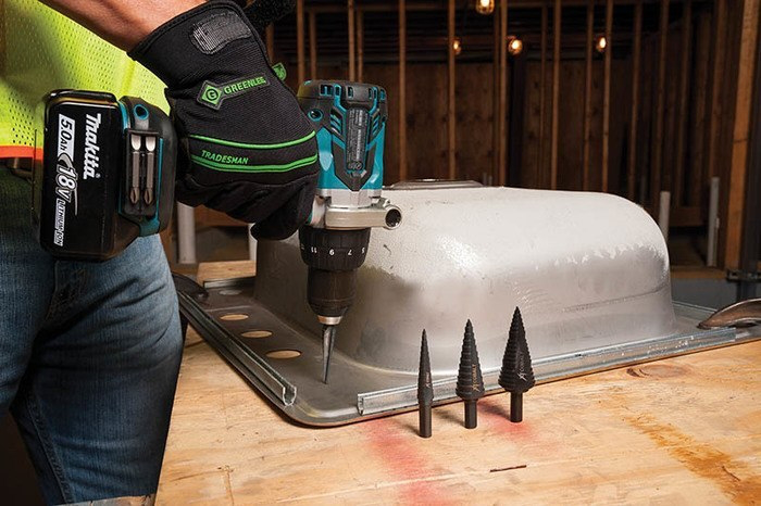 Greenlee 35884C 10 Gauge Stainless Steel Dual Flute Step Drill Bit Set ...