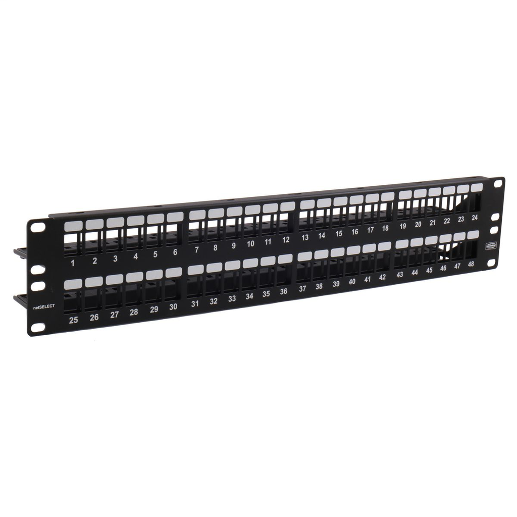 Copper Solutions, Patch Panel,Unloaded, NetSelect, 48-Pair, 19" Width X ...