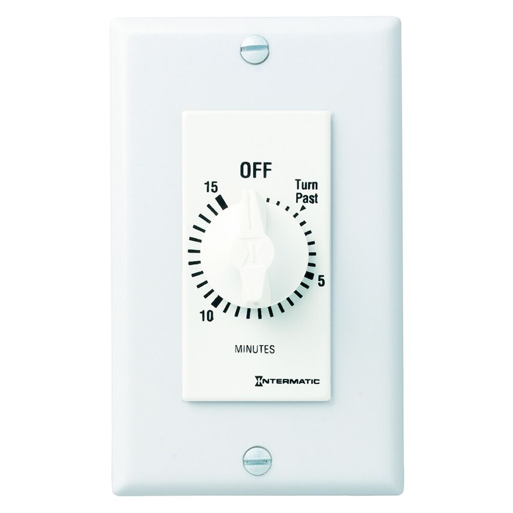 Intermatic FD15MWC 15 Minute 125 to 277 VAC 60 Hz SPST White Countdown ...