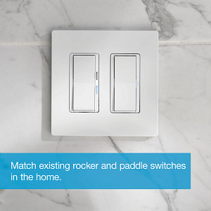 Lutron DVRF-5NS-WH Claro Smart Paddle Switch, Single-Pole / 3-Way ...