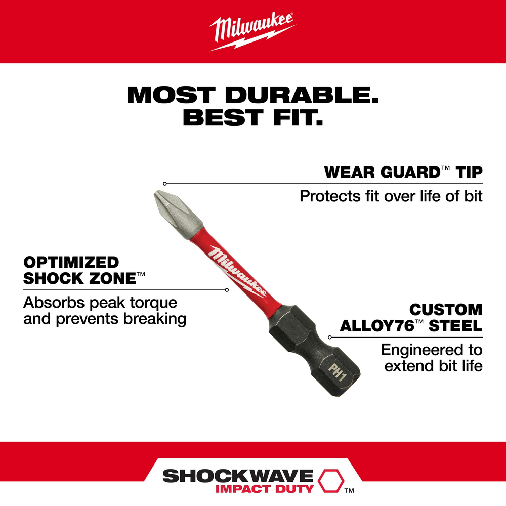 Milwaukee 48 32 4013 Shockwave™ 50 Piece Impact Duty Drill And Drive