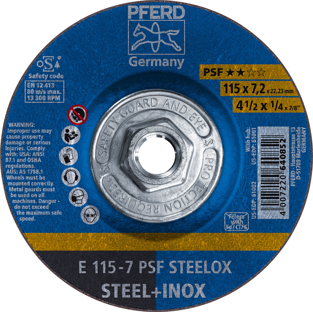 PMB61001,61001,PFERD INC.,Grinding wheels,Universal Line PSF ????,4-1 ...