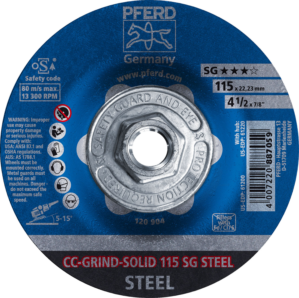 PMB61220,61220,PFERD INC.,CC-GRIND® grinding discs,Performance Line SG ????,CC-GRIND®-SOLID,CC ...