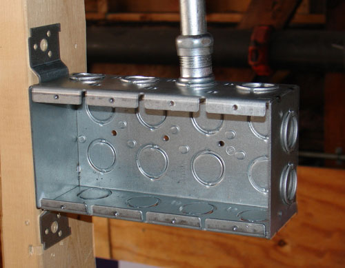 Garvin TB-425-F 4-Gang Masonry Box w/ Flat Vertical Bracket, 2-1/2 ...