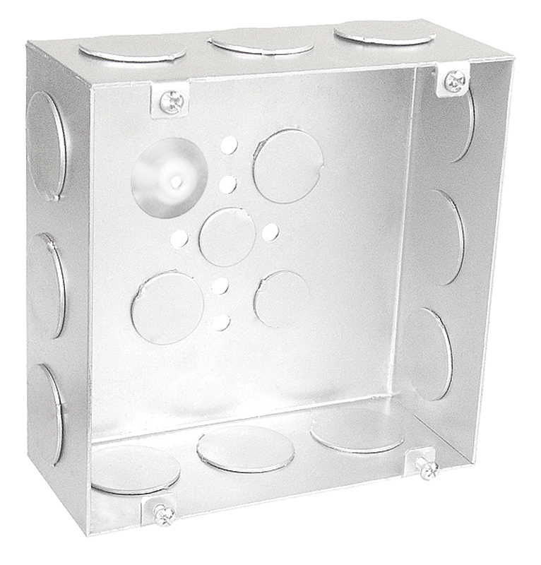 Garvin 6250-1 6" Square Junction Box, Steel, 2-1/2" Deep, 1" Knockouts ...