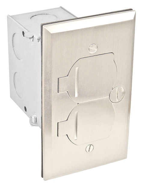 Garvin FBCVSS-1TR-KIT 1-Gang Flush Floor Box Kit w/ 20A Tamper ...