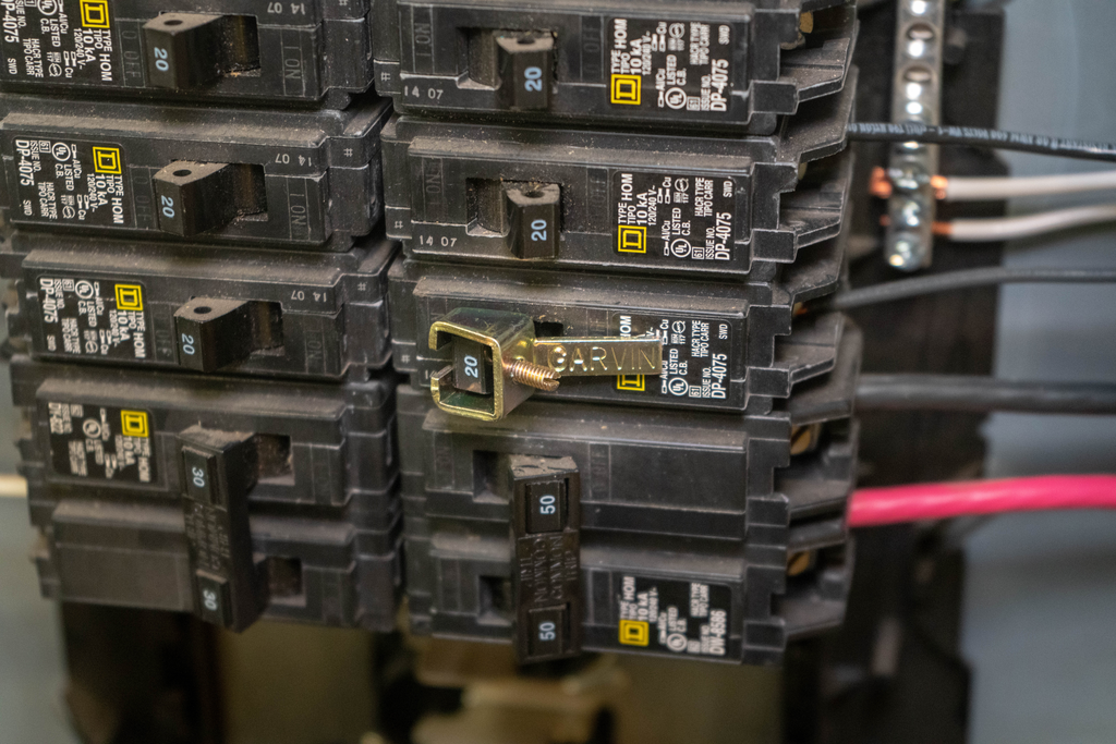 Garvin UBL1 Universal Breaker Lock Out Device, Steel | Viking Electric