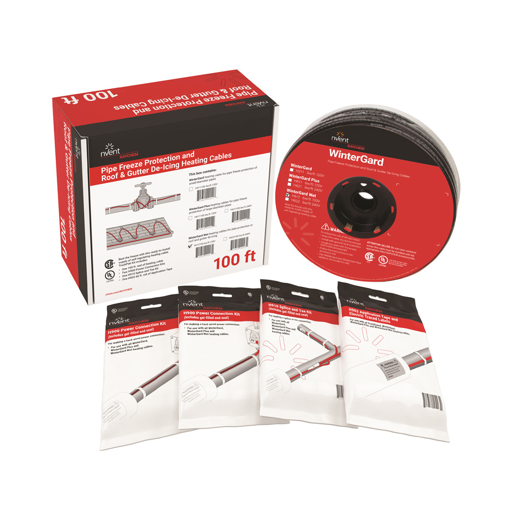 WinterGard Wet Self-Reg Heating Cable reel, 120 V, 6 W/ft at 40 degree ...